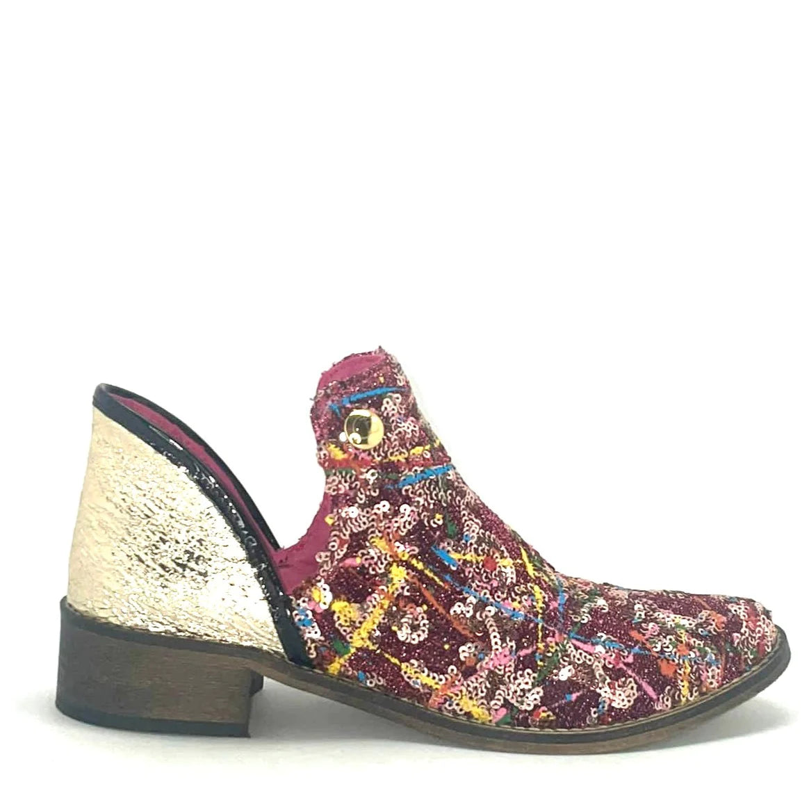 Chanii B "Zippette" Royal Confetti – The Shoe Muse