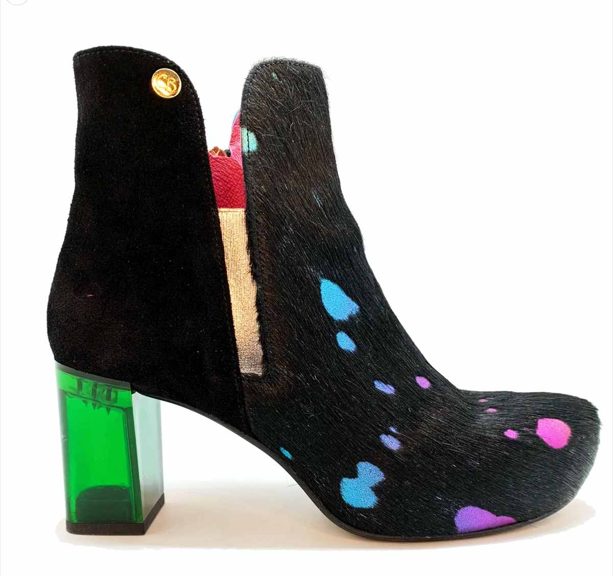 Chanii B "Canal" Black Rainbow Unicorn - Platform Boot – The Shoe Muse