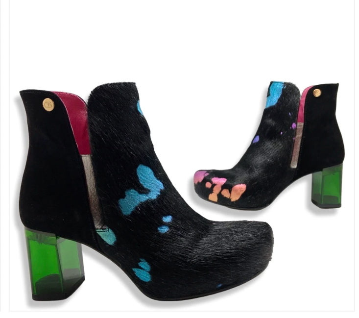 Chanii B "Canal" Black Rainbow Unicorn - Platform Boot – The Shoe Muse