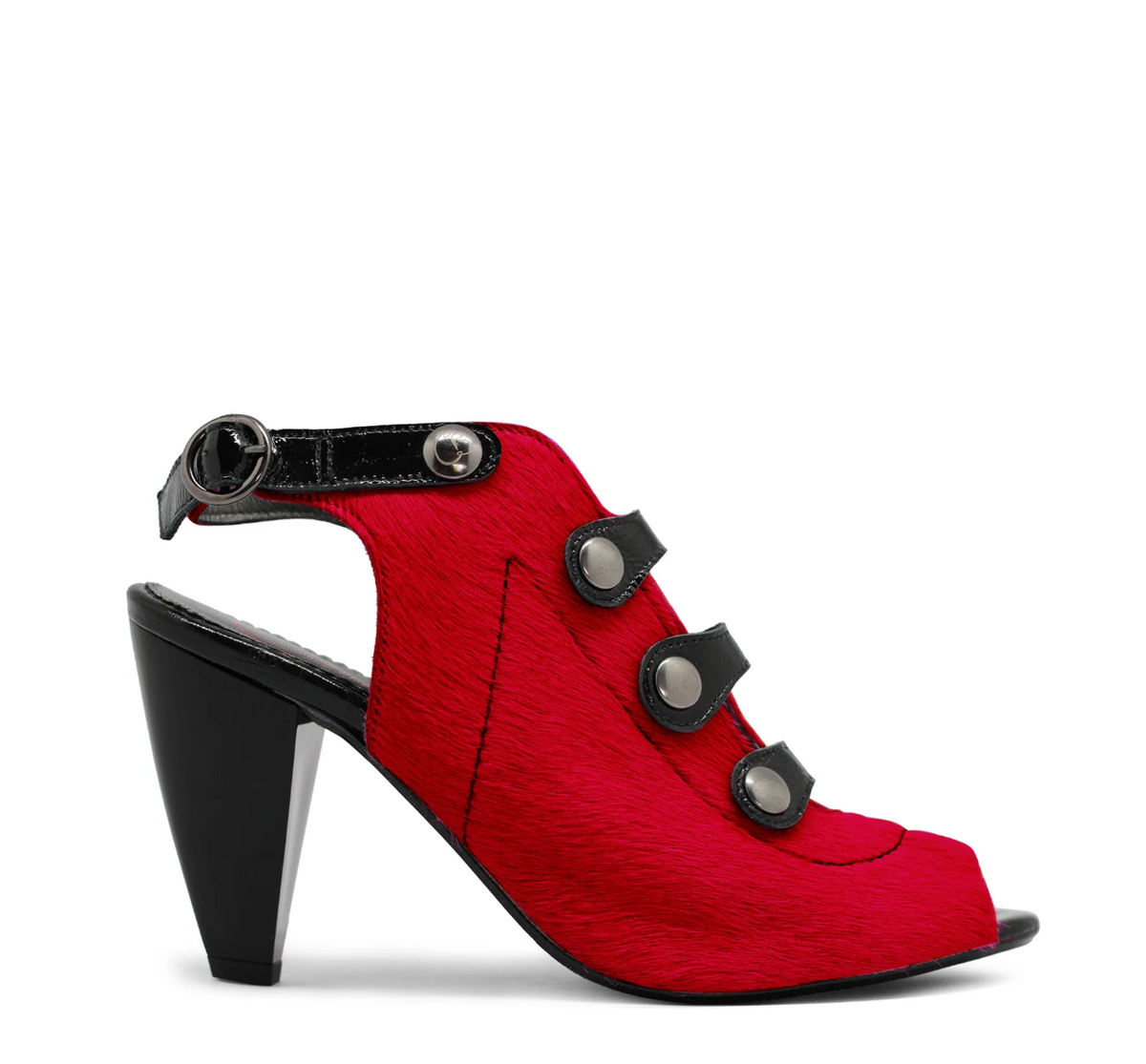 Chanii B "Honey" Red cow hair – The Shoe Muse