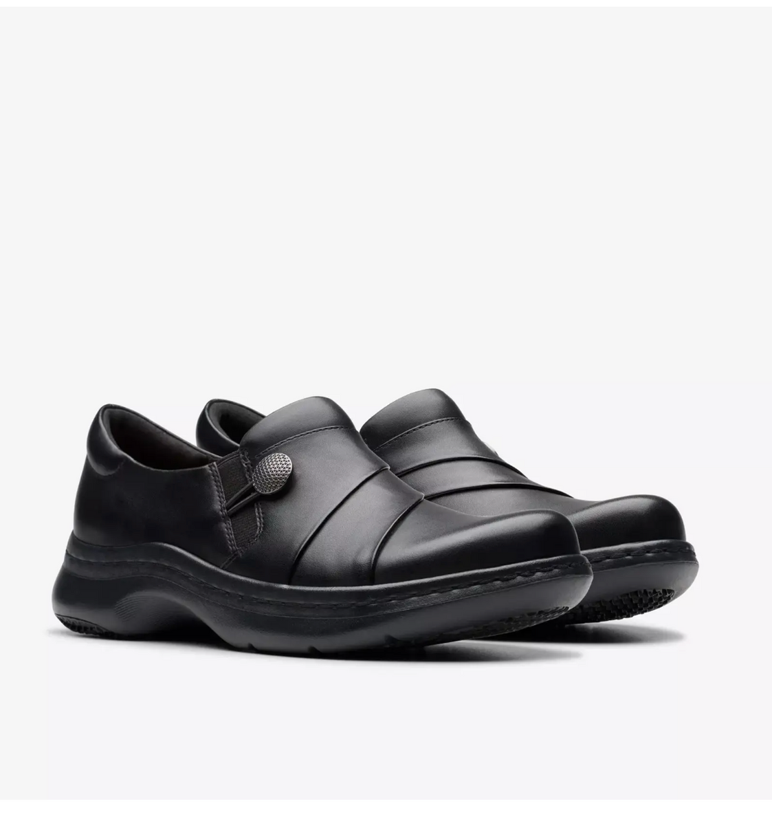 Clarks "Pro Lux " Black leather walking shoe – The Shoe Muse