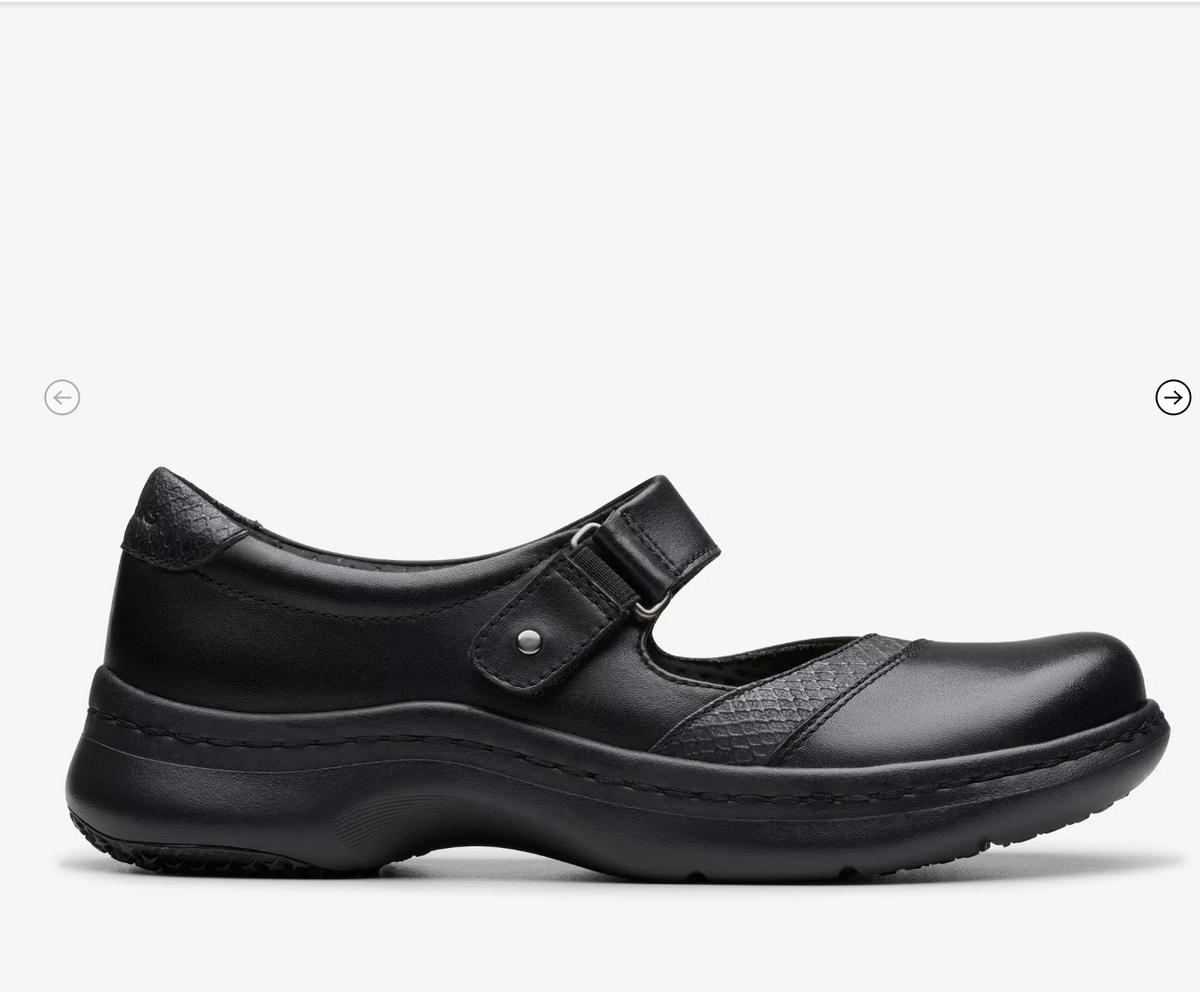 Clarks "Pro Pace " Black leather walking shoe – The Shoe Muse