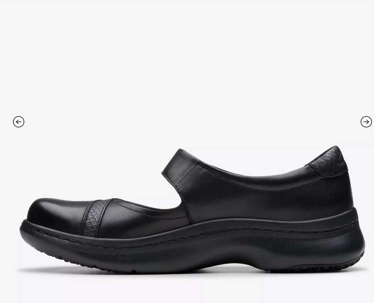 Clarks "Pro Pace " Black leather walking shoe – The Shoe Muse