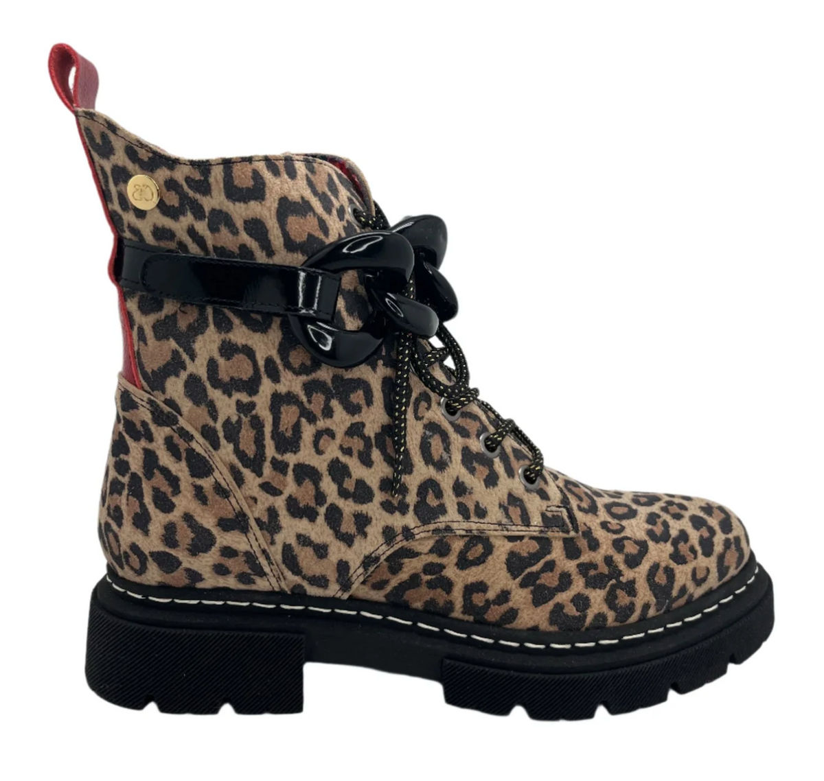 Chanii B "Paris" Leopard boot with red back – The Shoe Muse