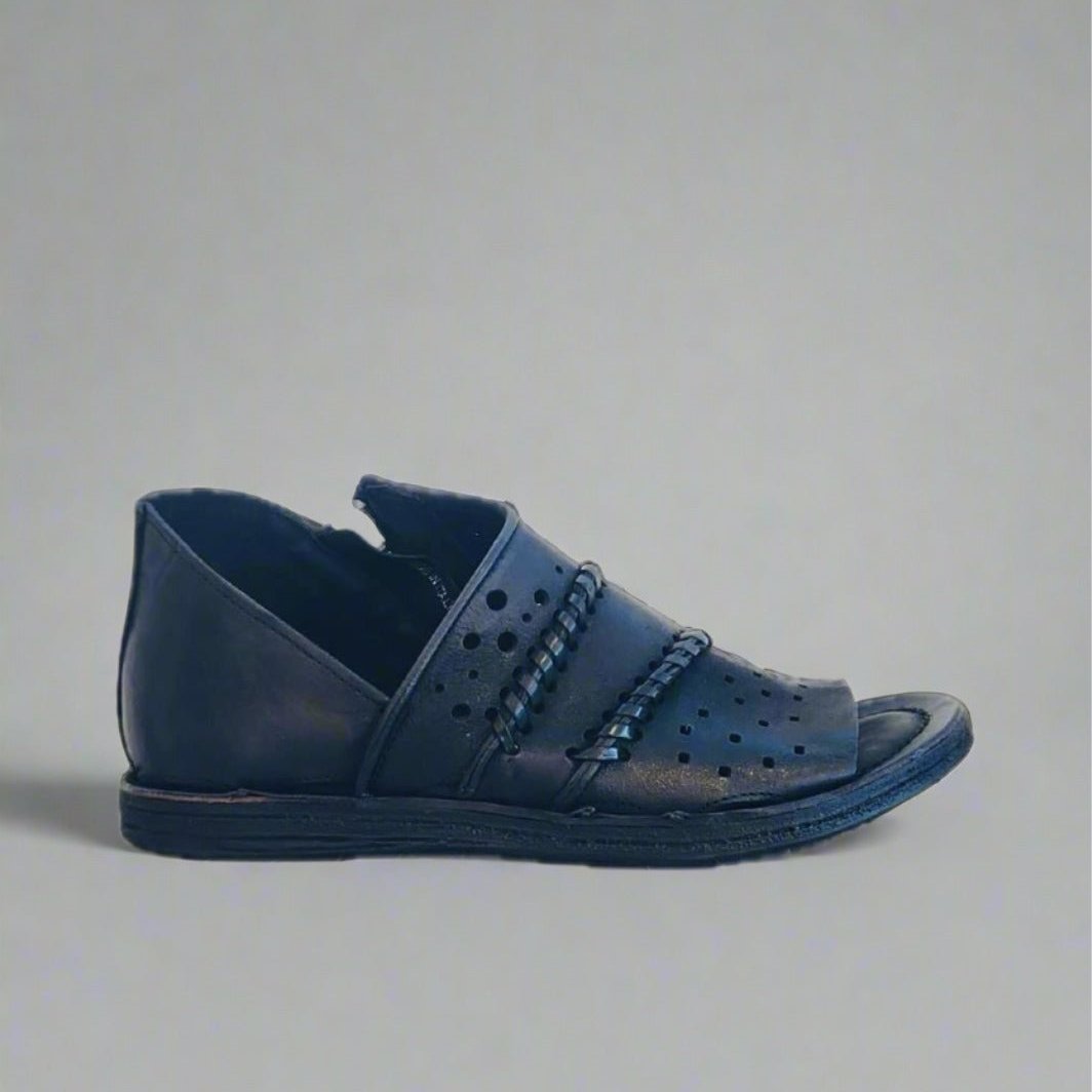 AS98 A16047-101 Black zip sandal – The Shoe Muse