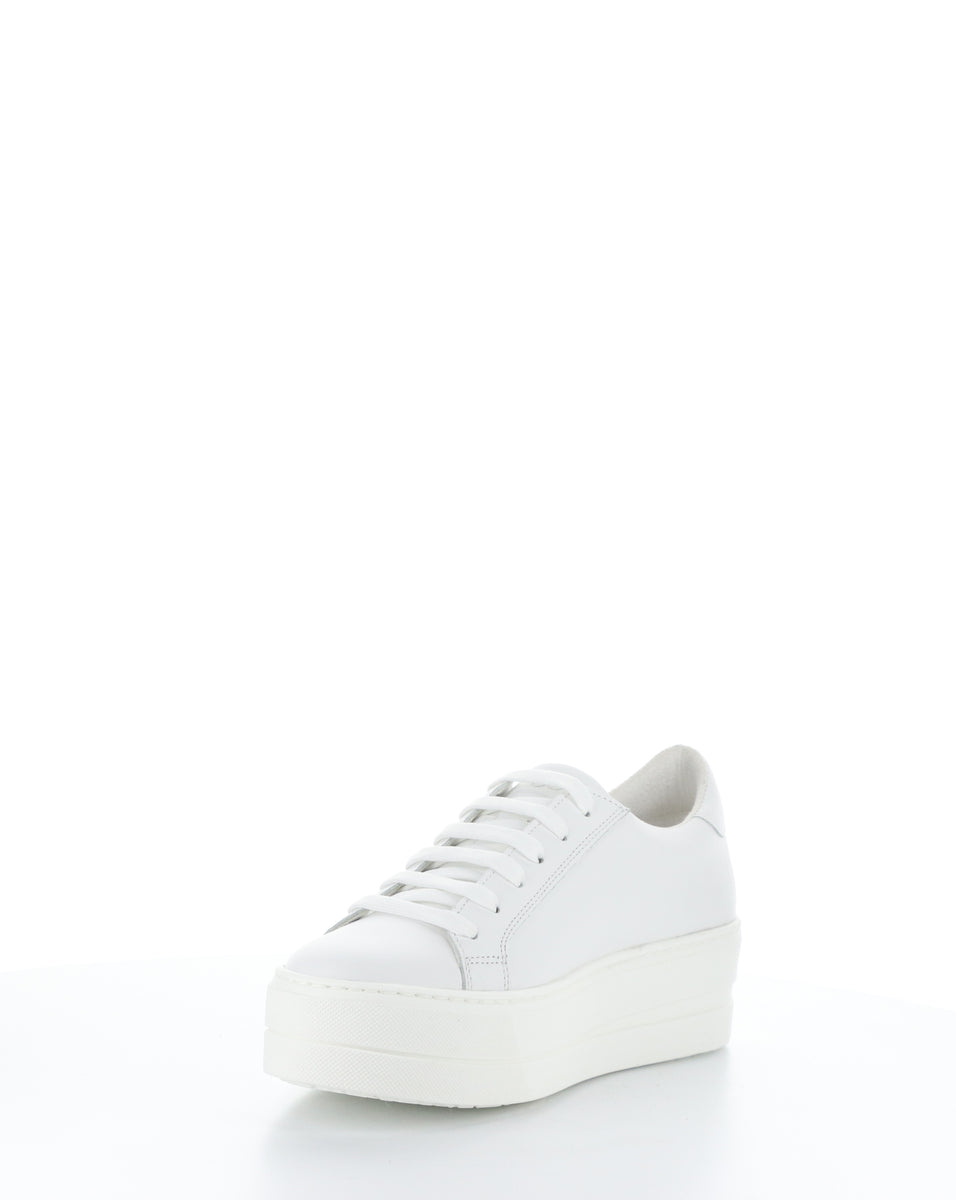 Bos & Co "Maya" White flatform sneaker – The Shoe Muse