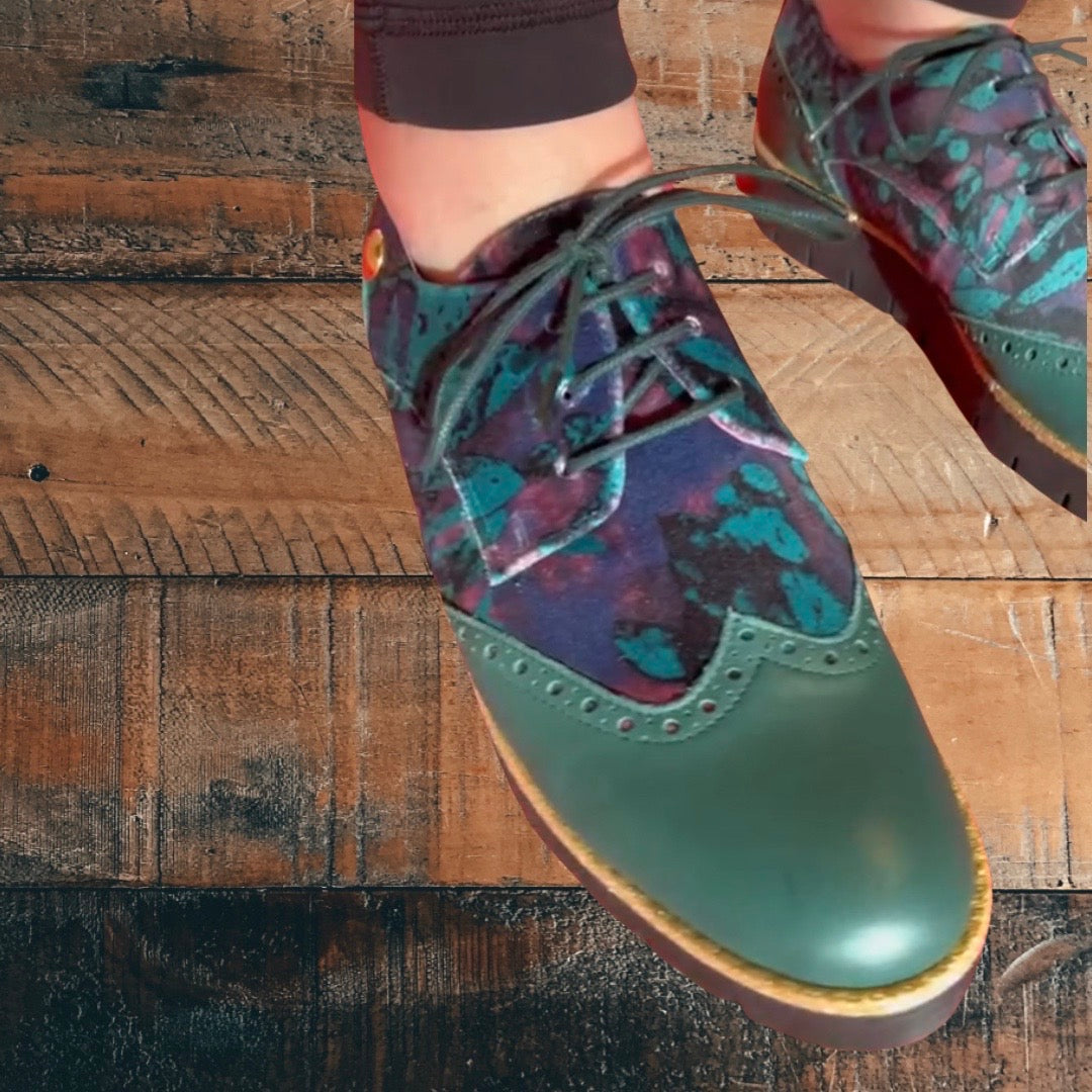 Chanii B "Bolt" Green/Floral - Sneaker – The Shoe Muse