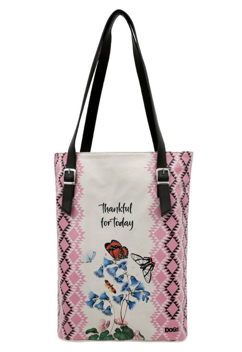 DOGO - "Thankful for Today" Design - Vegan Leather - Multi Shoulder Ba ...